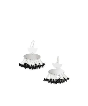 Isabel Marant Étoile Silver-tone Beaded Drop Earrings - White
