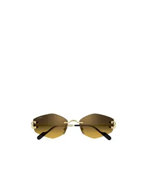 Cartier Rimless Geometric Sunglasses - Green