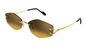 Cartier Rimless Geometric Sunglasses - Green