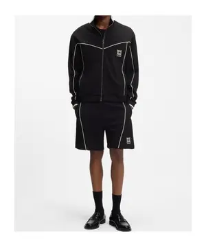 Hugo Boss Zip-up Jacket With Embroidered Logo