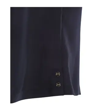 Herno Sleeveless V-neck Top With Side Button Details