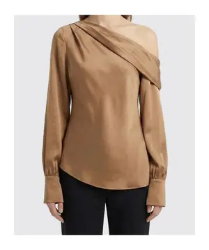 Simkhai Draped One-shoulder Long Sleeve Top