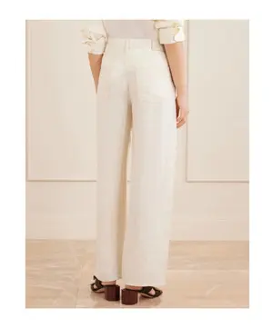 Citizens Of Humanity Brynn Linen Straight-leg Pants - Cream
