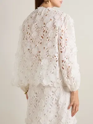 Zimmermann Patience Embroidered Cotton Blouse