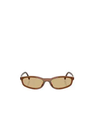 Miu Miu Oval Frame Sunglasses - Nude