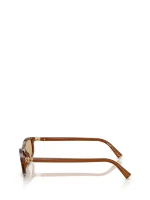 Miu Miu Oval Frame Sunglasses - Nude
