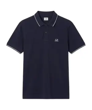 C.P. COMPANY Short-sleeved Polo Shirt - Blue