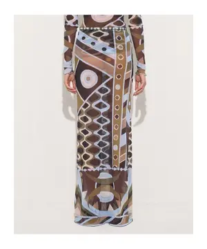 Emilio Pucci Sheer Printed Maxi Skirt