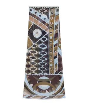 Emilio Pucci Emilio Pucci Sheer Printed Maxi Skirt Black
