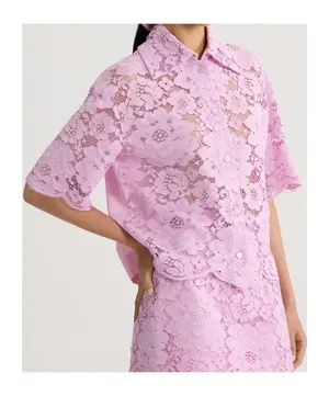 PATOU Short-sleeved Lace Shirt