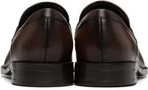 Hugo Boss Round Toe Loafers With Perforated Details