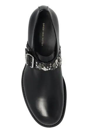 Dries Van Noten Leather Loafers With Stud Embellishments
