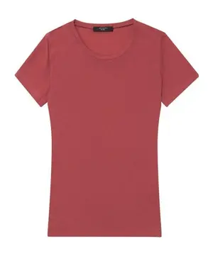 Max Mara T-shirt With Round Neck And Short Sleeves - Red