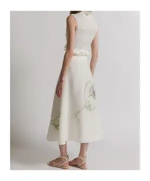 Alberta Ferretti Floral Printed Midi Skirt