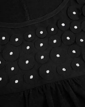 Max Mara Sleeveless Round Neck Dress With Embellished Yoke