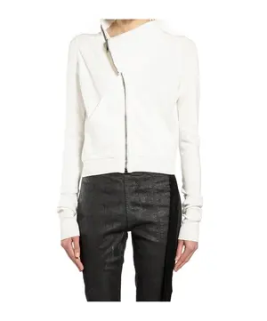 Rick Owens Mountain Zip Sweater - Milky White