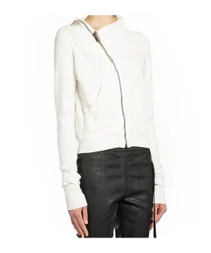Rick Owens Mountain Zip Sweater - Milky White