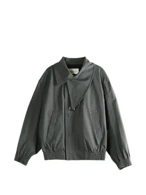 Dries Van Noten Buttoned Heavyweight Jacket - Dark Grey