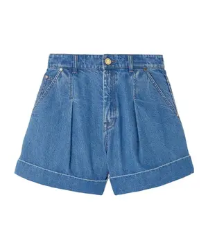 Zimmermann Cuffed Denim Shorts