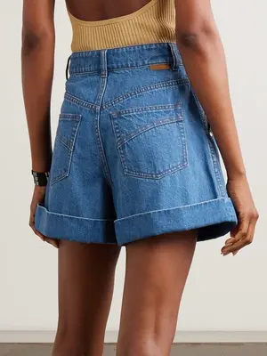 Zimmermann Cuffed Denim Shorts