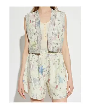 FORTE_FORTE Floral-print Sleeveless Waistcoat