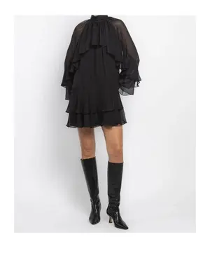 Veronica Beard Mini Ruffled Halterneck Dress