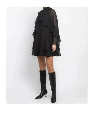 Veronica Beard Mini Ruffled Halterneck Dress