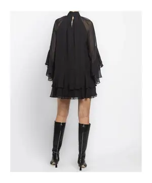 Veronica Beard Mini Ruffled Halterneck Dress