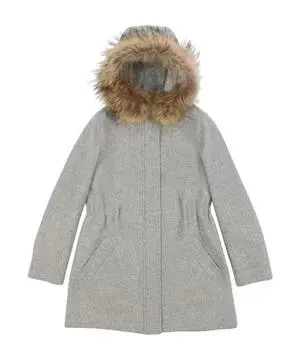 Max Mara Hooded Overcoat With Fur Trim
