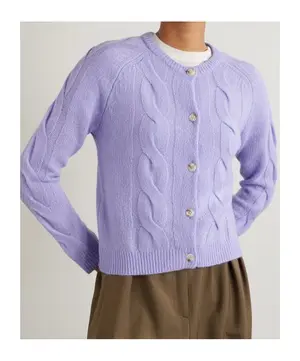 LISA YANG Gwyneth Cable-knit Cashmere Cardigan