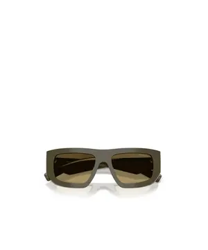Prada Geometric Frame Sunglasses - Green