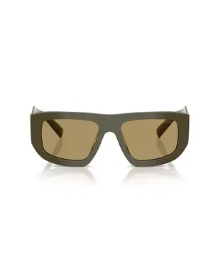 Prada Geometric Frame Sunglasses - Green