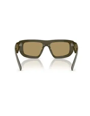 Prada Geometric Frame Sunglasses - Green