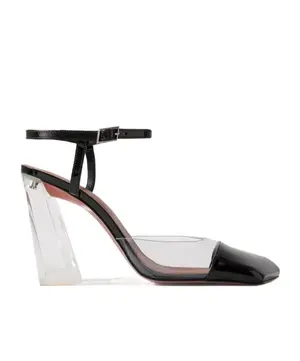 Amina Muaddi Amina Muaddi Charlotte 95 Hallow Heels Black/clear