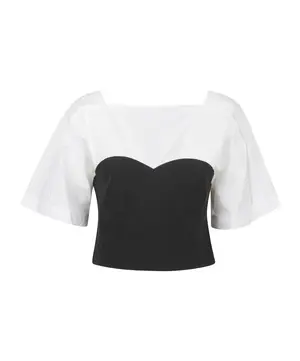 Simkhai Panelled Sweetheart-neck Top