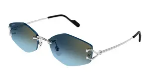 Cartier Rimless Irregular Sunglasses - Silver