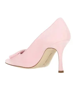 Manolo Blahnik Buckled Pointed Heeled Pumps - Pink