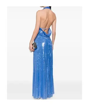 Simkhai Sequined Halterneck Maxi Dress