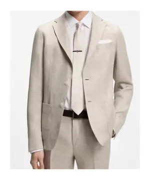Hugo Boss Hanry Two-button Blazer - Beige