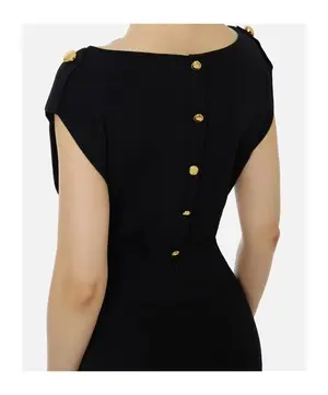 Elisabetta Franchi Milano Stitch Knitted Dress - Black