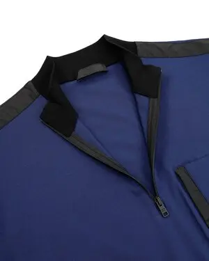 Prada Zipper Detail Long Sleeve T-shirt - Blue