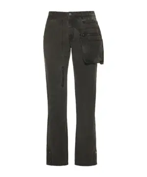 JADED LONDON Straight Leg Cargo Jeans With Zip Details