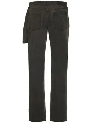 JADED LONDON Straight Leg Cargo Jeans With Zip Details
