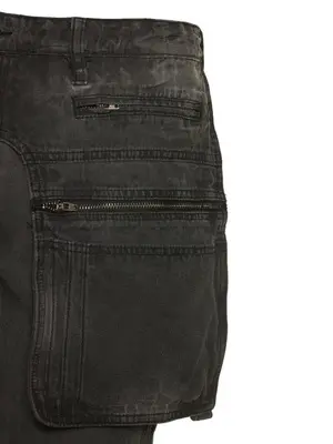 JADED LONDON Straight Leg Cargo Jeans With Zip Details