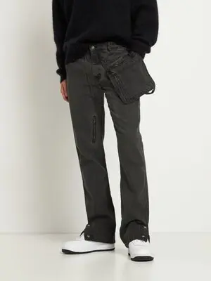 JADED LONDON Straight Leg Cargo Jeans With Zip Details