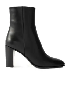 Women's heeled leather booties