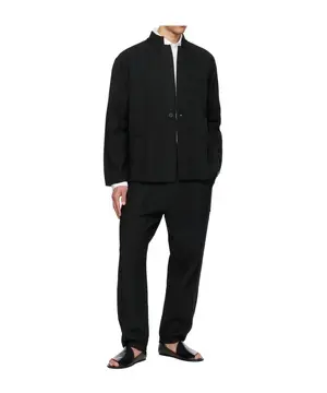 Issey Miyake Homme Plissé Herringbone Relaxed Fit Pants
