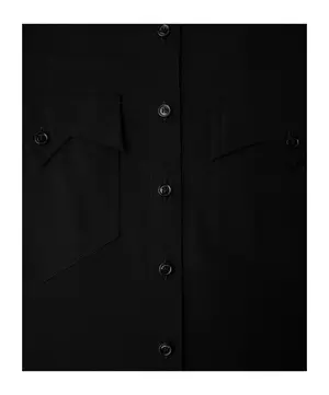 Versace Medusa Hardware Buttoned Pocket Dress - Black