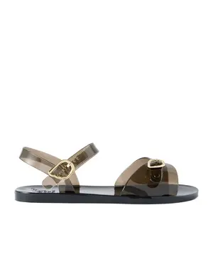 ANCIENT GREEK SANDALS Ancient Greek Sandals Recycled-PVC Slingback Sandals With Buckle Detail Black