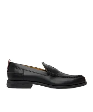 Hugo Boss Round-toe Loafers With Perforated Buckle Detail